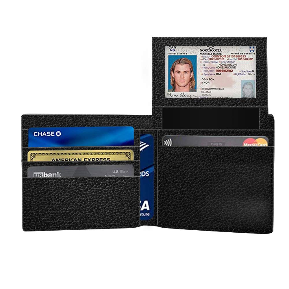 Ztion Unique Desige Pattern - Rock Guitar background, Slim Front Pocket Wallet Billfold RFID Blocking