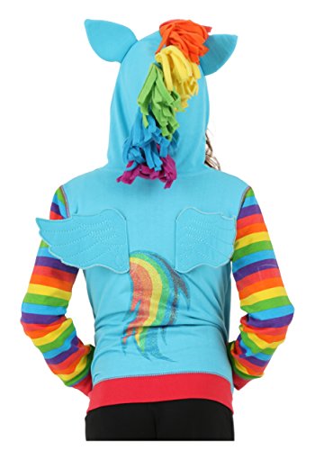 My Little Pony Little Girls Zip-up Hoodie, Rainbow Dash, Medium (5/6)