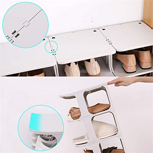 TAZSJG Stackable Shoe Storage Box Space Savers Organizer Household Cloth Standing Shoes Rack Shelf Sneakers Organizers