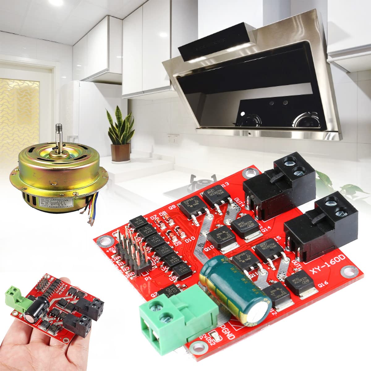 DKARDU L298 Dual H Bridge Motor Speed Controller DC Motor Driver DC 6.5V-27V 7A PWM Motor Regulator Board 12V 24V 160W with Optocoupler Isolation,with Dupont Cable