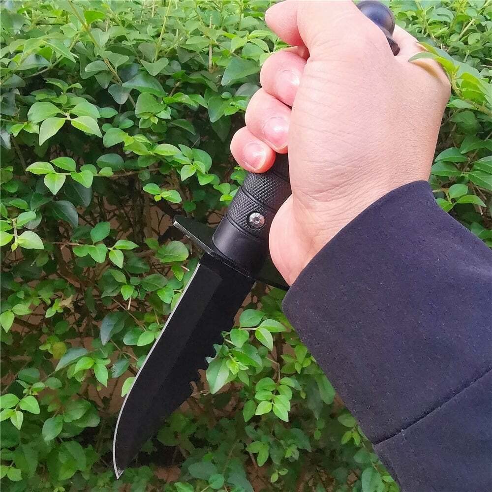 DOOM BLADE 11" Hunting Knife - Fixed Blade Knife with Sheath - Tactical Boot Knives - Tactical Bowie Survival Knife for Camping, Hunting,Outdoor, Hiking Fishing (Black)