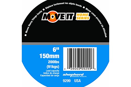 Shepherd Hardware 6-Inch Move-It 9299 Steel Tri-Dolly, 200-lb Load Capacity, Black