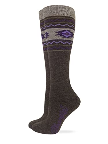 Wrangler Ladies Lightweight Merino Wool Blend Aztec Knee High Boot Socks 3 Pair (Assorted)