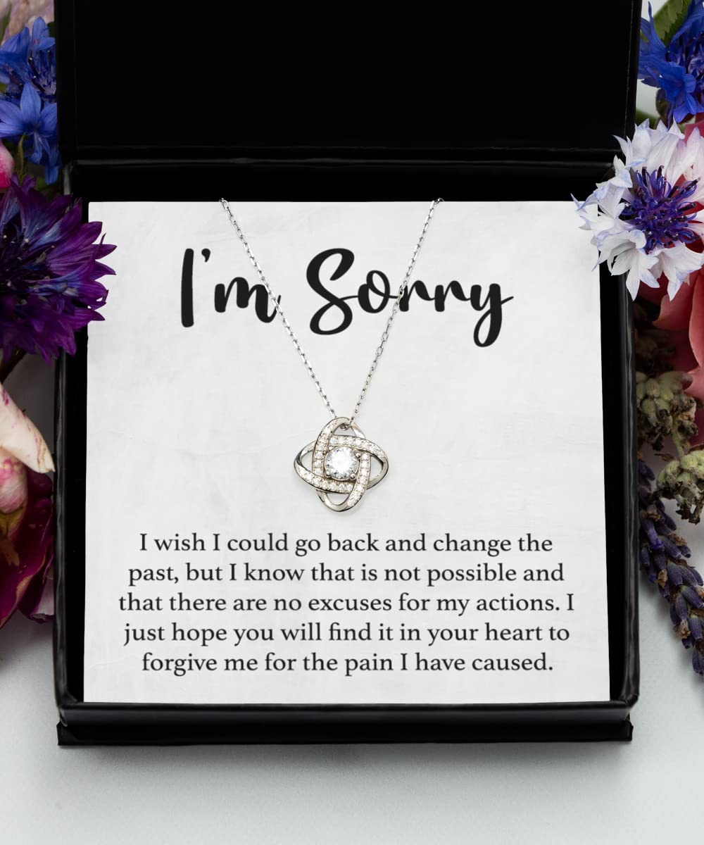 Coveted Goods I’m Sorry Gift Necklace for Her, Sterling Silver Necklace Apology Gift