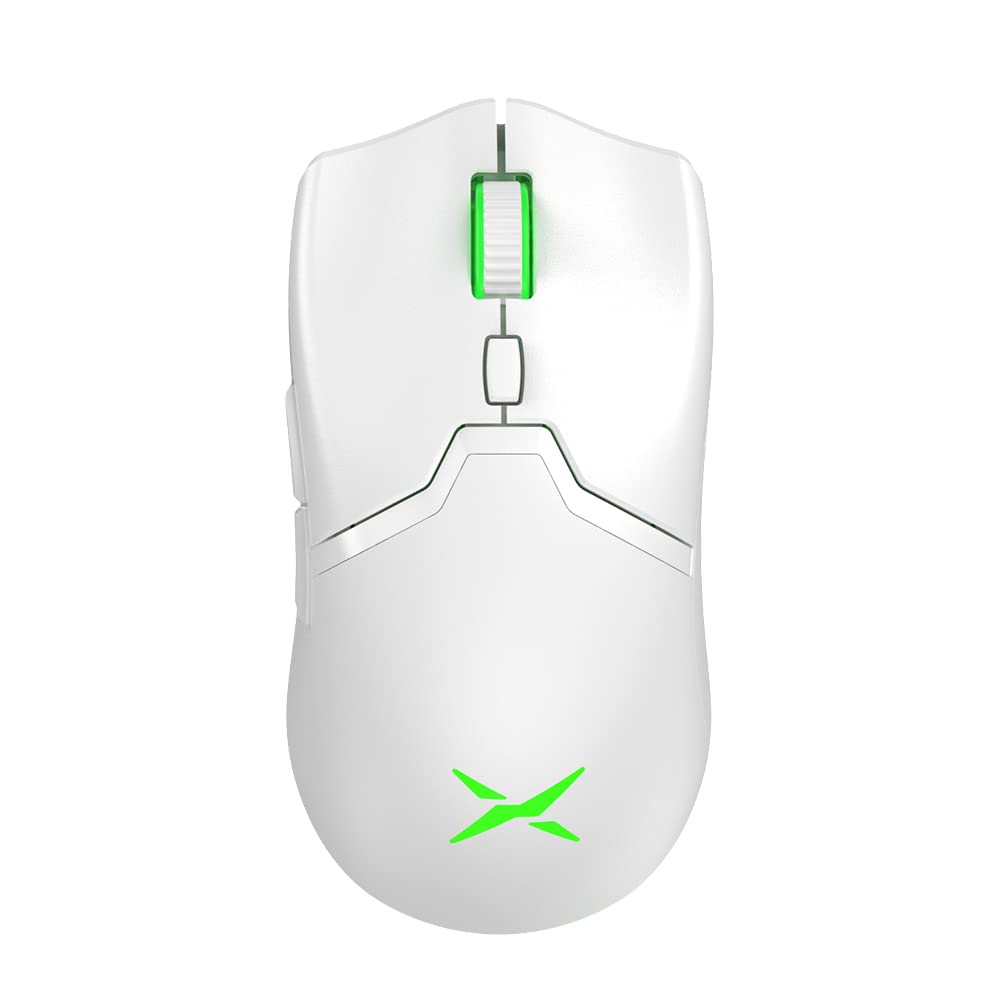 DeLUX 80G Wired Ergonomic Gaming Mouse - PMW3389 Sensor, 100-16000DPI, Personalized Basics, Paracord Cable, Ormon Switch, 7 Buttons, RGB Optical Mouse (M629BU-Black)