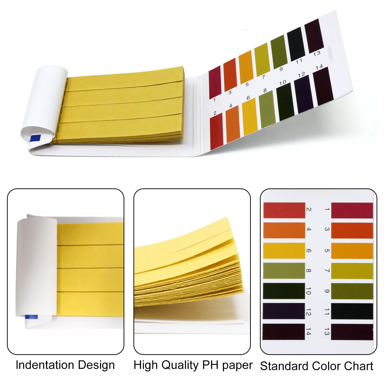 Honbay 10 Pack 800 Pieces PH Test Strips Universal Litmus Indicator Full Range 1-14 pH Testing Paper Universal pH Test Litmus Paper pH Testing Strips for Water Wine Saliva Urine Soil Food Fish Tank