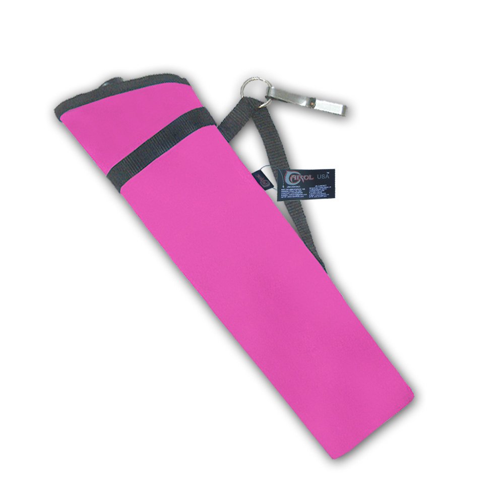 CAROL Mohican Three Tubes Youth Archery Side/Hip Arrow Fabric Quiver FAQSA8419PINK