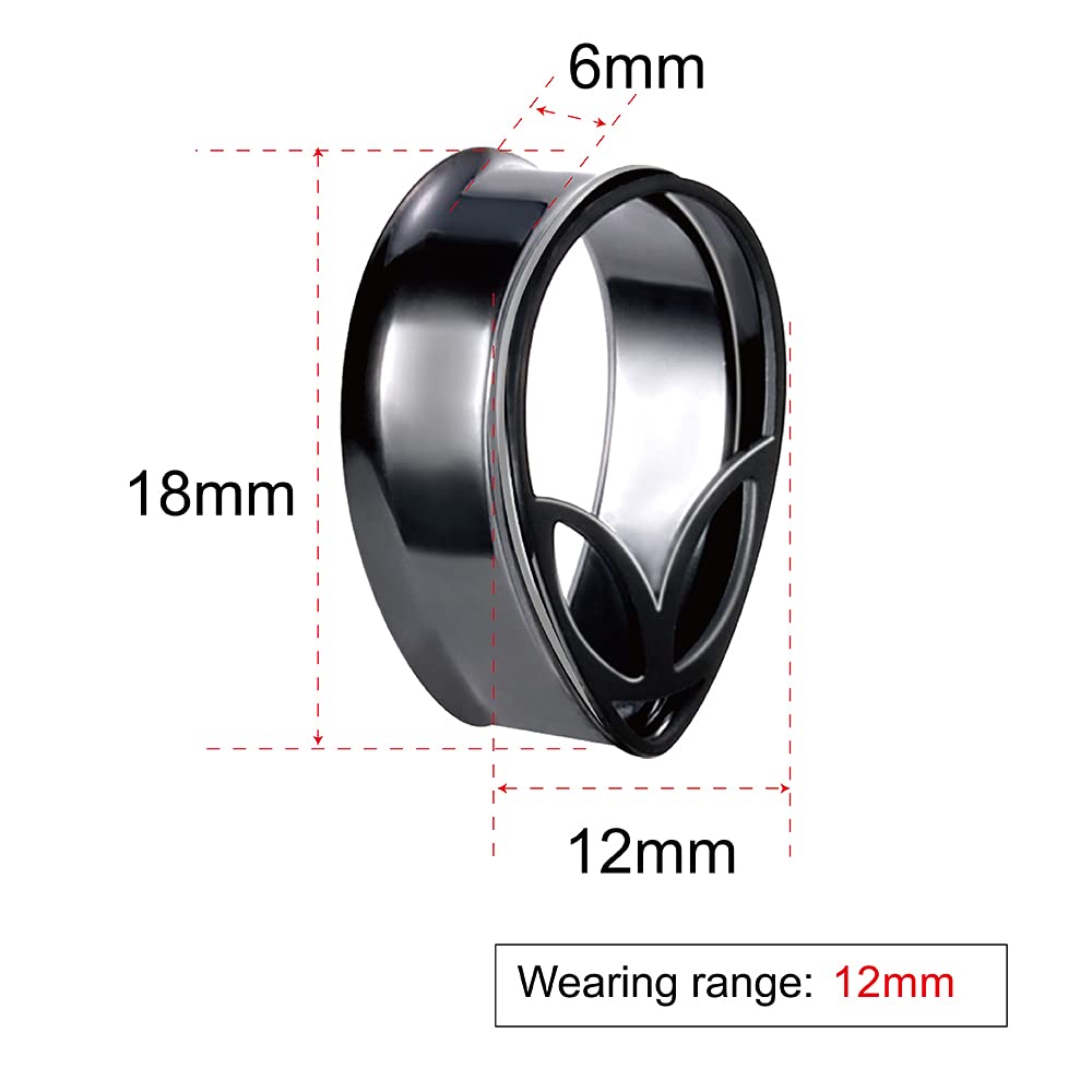 COOEAR 1 Pair Gauges for Ears Tear Drop Alice Style Ear Tunnels Plugs Men Women Flesh Stretchers Expander 0g to 1 Inch.