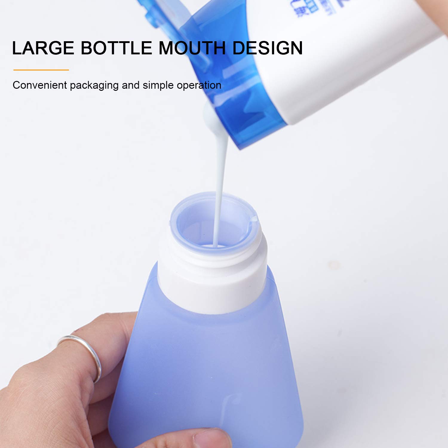 COMUDOT 3oz / 90ml Refillable Travel Bottles Set Squeezable Silicon Tubes Leak Proof Travel Accessories for Shampoo Liquids - Set of 8