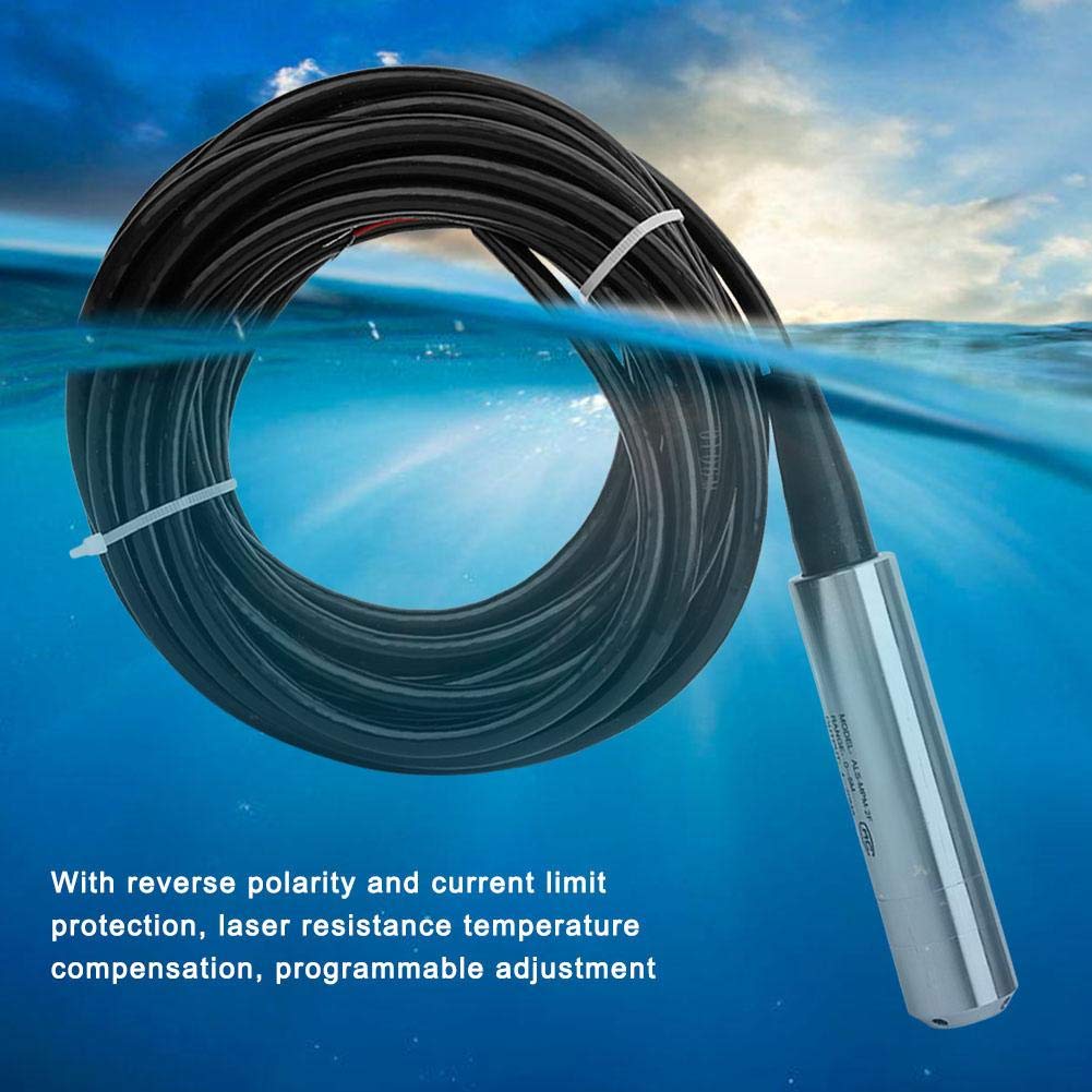 DC24V 4-20mA Throw-in Type Liquid Level Sensor for Detecting 0-5 Meters Range 8 Meters Cable (8 Meters Cable)