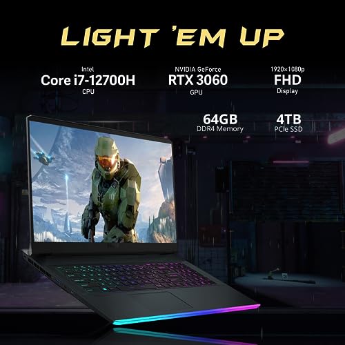 MSI 2022 GE76 Raider Gaming 17.3" Thin Bezel IPS FHD 144Hz Laptop, 12th Core i7-12700H, 64GB RAM, 4TB PCIe SSD, Backlit Keyboard, GeForce RTX 3060 6GB, FHD Webcam, Win11 Pro, Grey, 32GB USB Card