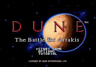 Dune: The Battle for Arrakis (Sega Genesis) - Reproduction Video Game Cartridge