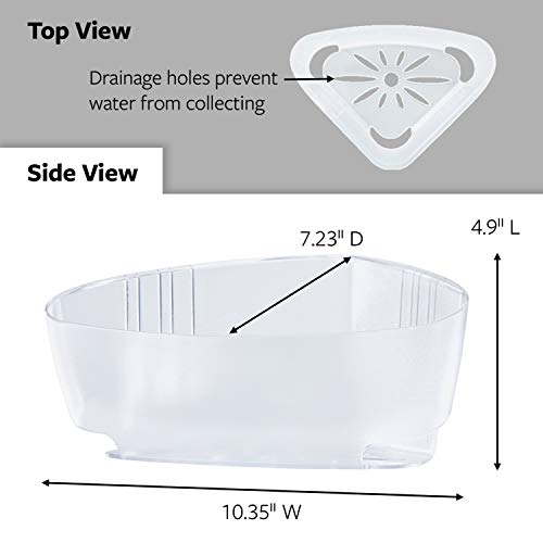 Command Corner Caddy with Water-Resistant Strips, 1 Caddy with 4 Mounting Bases and 4 Command Strips, Bathroom Organizer for Bathroom Decor