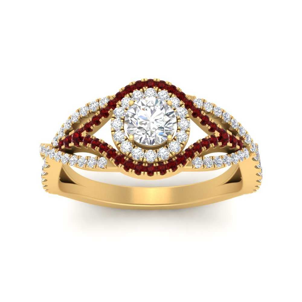 Couples Jewelry for him and her Gifts for Daughter 11th for her Rings Dress Matching Ring Round Diamond Ring Gold Plated Created Ruby Round Ring Diamondin Size 7