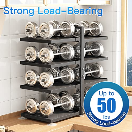 Pots and Pans Organizer for Cabinet, 8 Tier 21β Adjustable Cabinet Pan Organizer Rack Heavy Duty Pot Rack for Kitchen Storage, Snap-on Pot Pan Organizer with Panels for Stockpot and Steamer (Square)