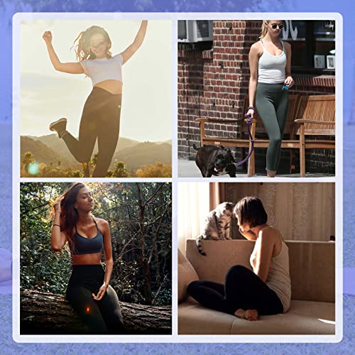 TNNZEET High Waisted Pattern Leggings for Women - Buttery Soft Tummy Control Printed Pants for Workout Yoga Black