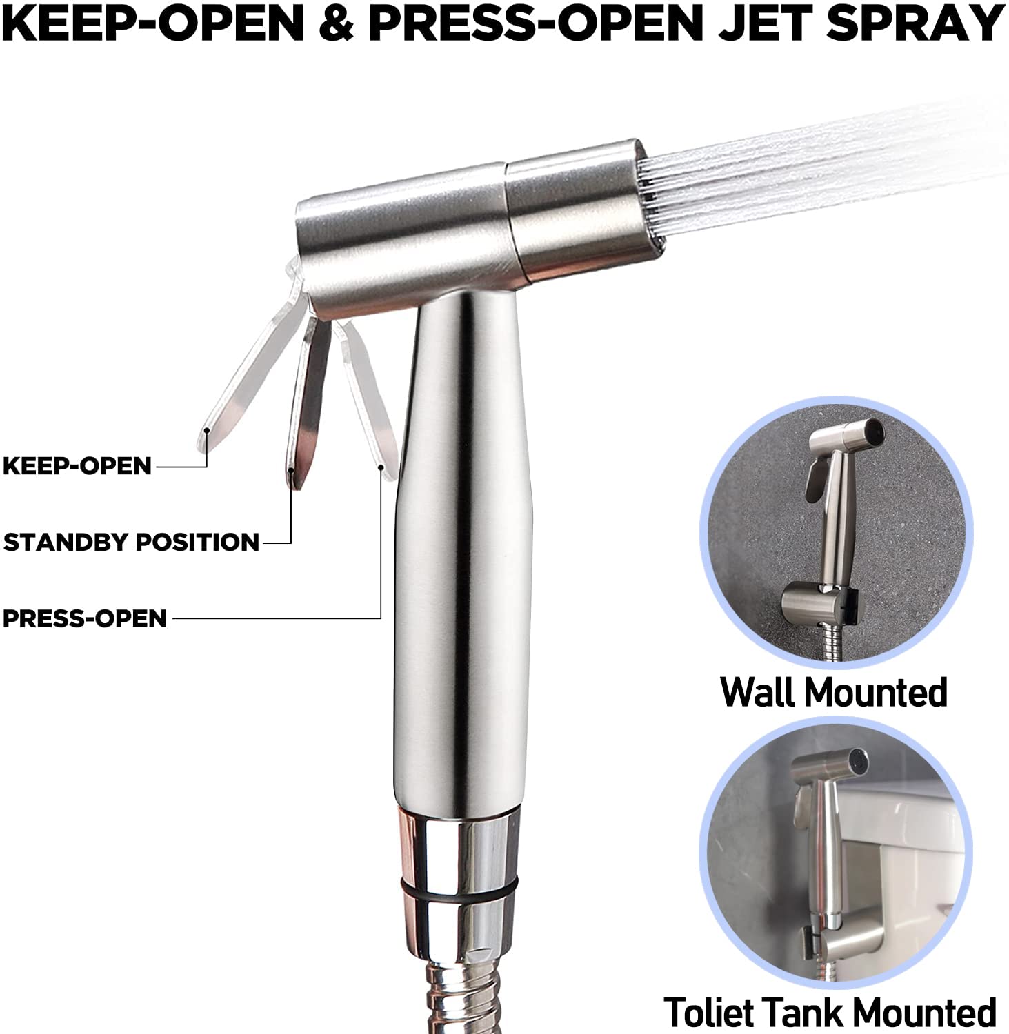 Handheld Bidet Sprayer for Toilet, Bidet Attachment for Warm Water, Hot and Cold Mixing Valve Kit, Hand Sprayer for Feminine Wash, Pet, Cloth, Diaper