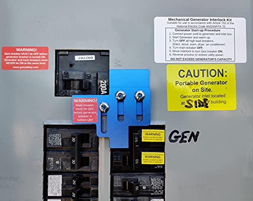 GenSafety SM200 Siemens & Murray 150A and 200A Generator Interlock Kit - Anodized