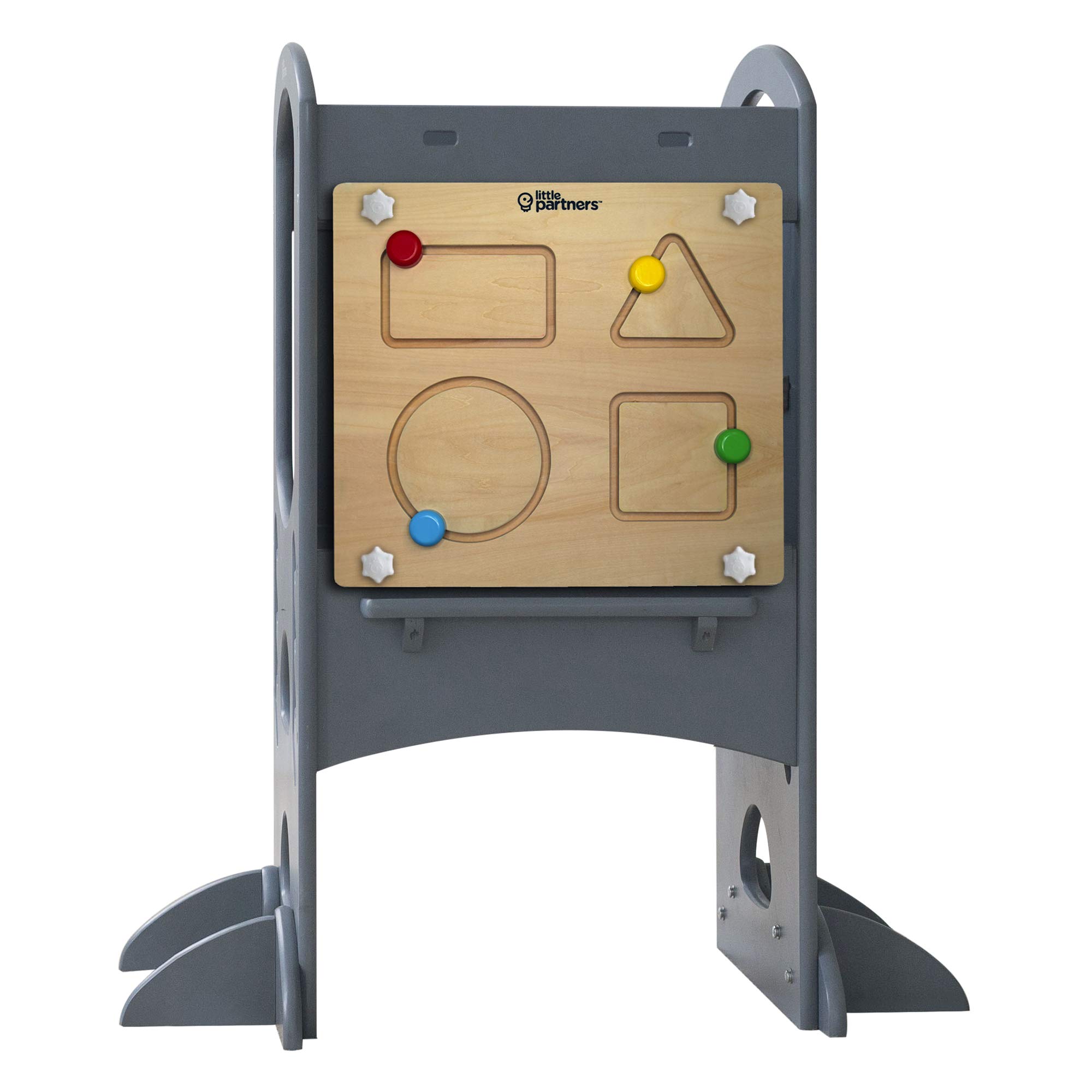 Little Partners Developmental Toddler Busy Board, Cognitive Activity Puzzle Educational Toy Sensory Board for Kids, Smart Games & Manipulatives for Preschoolers (Match 'N Play)