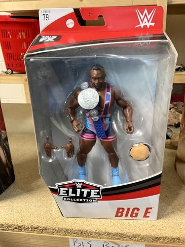 WWE Big E Elite Series #79 Deluxe Action Figure with Realistic Facial Detailing, Iconic Ring Gear & Accessories