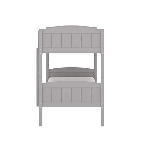 Hillsdale, Alexis Contemporary Wood Arch Twin Over Twin Size Bunk Bed, Gray