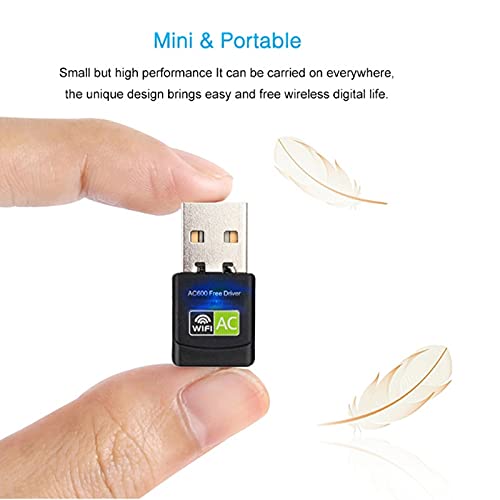 EKDSPW USB WiFi Adapter USB Ethernet WiFi Dongle 600Mbps 5Ghz LAN USB Wi-Fi Adapter PC Antena WiFi Receiver AC Wireless Network Card (Color : D)