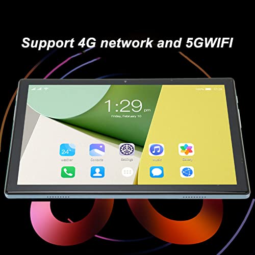 DAUERHAFT 10.1 Inch Tablet, 8 Core CPU Tablet, Support 5G WiFi Tablet, 8GB 256GB Dual SIM Dual Standby Calling Tablet, Fast Charging Tablet for Android 12(Blue)