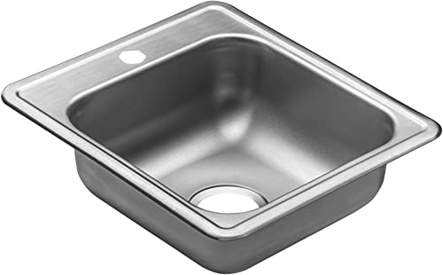PROFLO PFSR171961 PROFLO PFSR171961 Bealeton 17" Rectangular Stainless Steel Drop In Bar Sink with Single Hole Faucet at 0" Centers