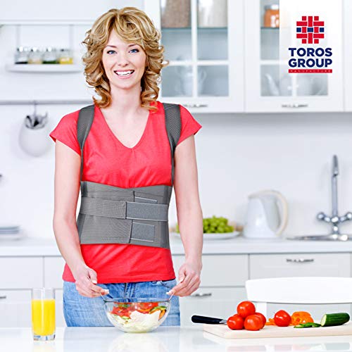 Comfort Posture Corrector and Back Support Brace / 100%-Cotton Liner X-Large Grey