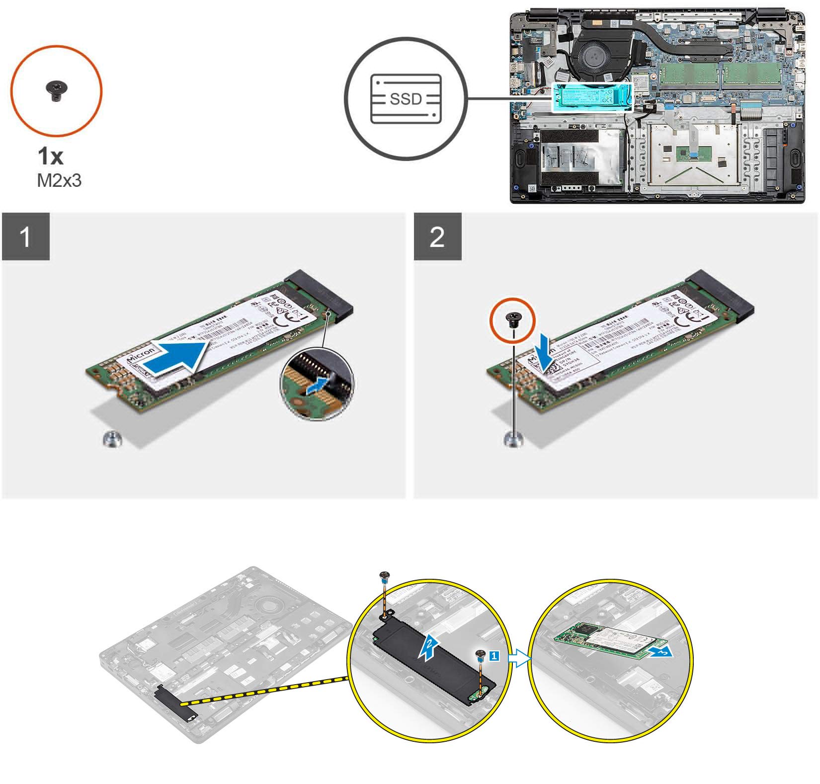 Deal4GO 2280 M.2 SSD Heatsink Cover 1X2MT 01X2MT w/Support Bracket X3YR8 0X3YR8 for Dell Latitude E5470 E5570 E5270 5470 5570 Precision M3510