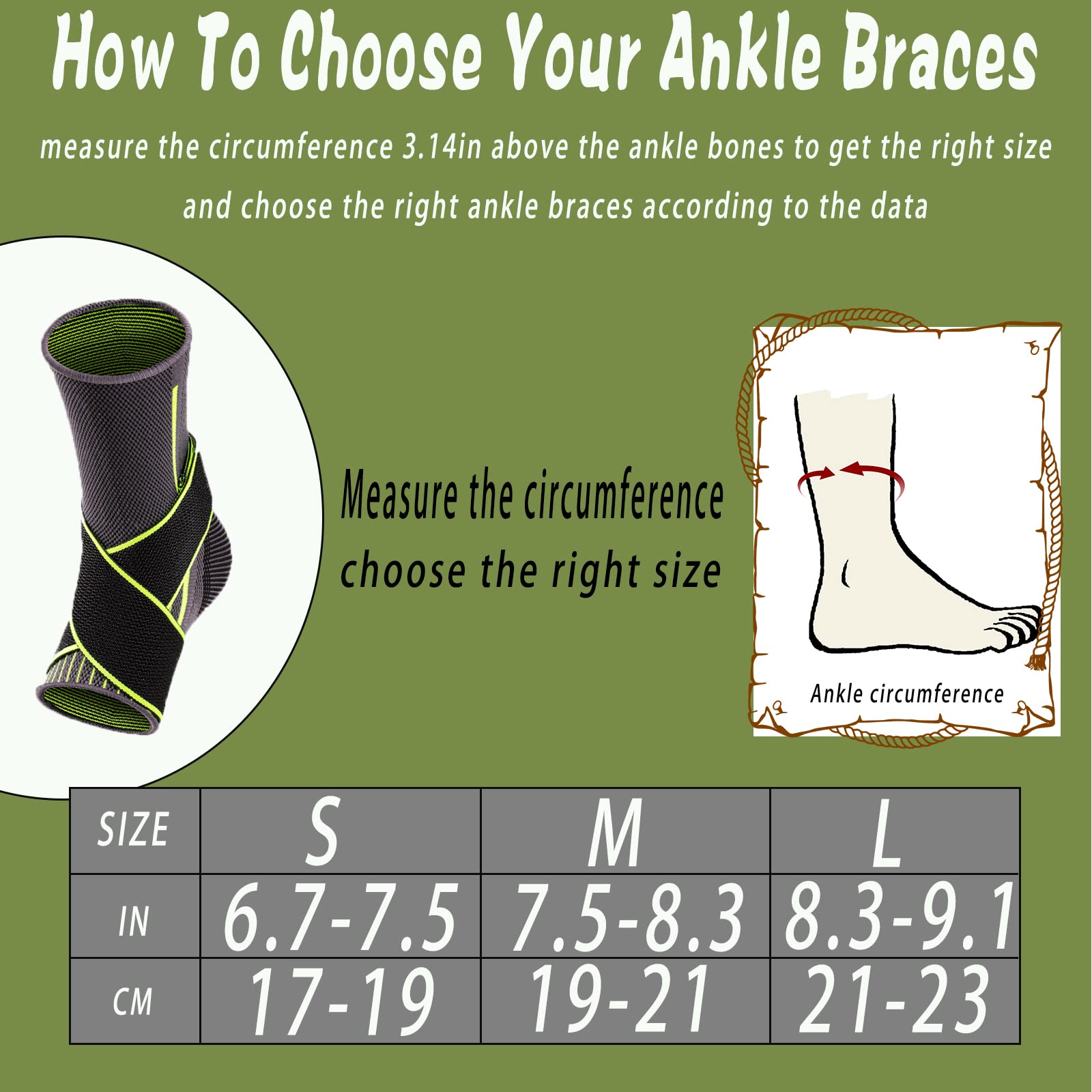 Dr.Kbder Ankle Support Braces for Women & Men,Ankle Compression Sleeve Sprained Ankle, Adjustable Achilles Tendon Support for Plantar Fasciitis Relief Heel Cups for Heel Pain (Single/Black/Large)