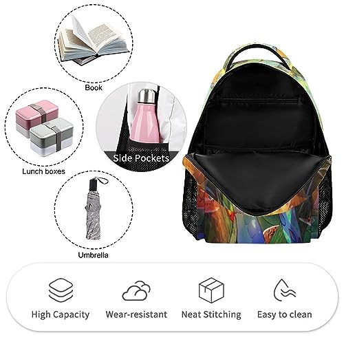 JAYWIS Fire Wings Dragon Backpack Large Capacity Laptop Bags Lightweight Multifunction Daypack for Daily/Work/Sport