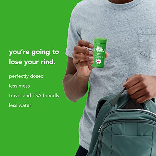 hello Kids Watermelon Eco Friendly, Travel Toothpaste, Natural Watermelon Flavor, Fluoride Free, Plastic-Free, TSA Compliant, Vegan, SLS Free, 60 Tablets