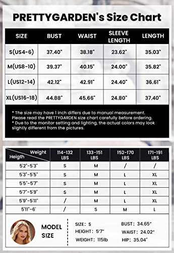 PRETTYGARDEN Women's Spring Long Puff Sleeve Satin Dress V Neck Cocktail Party Belted Short Formal Dresses (Army Green,Medium)