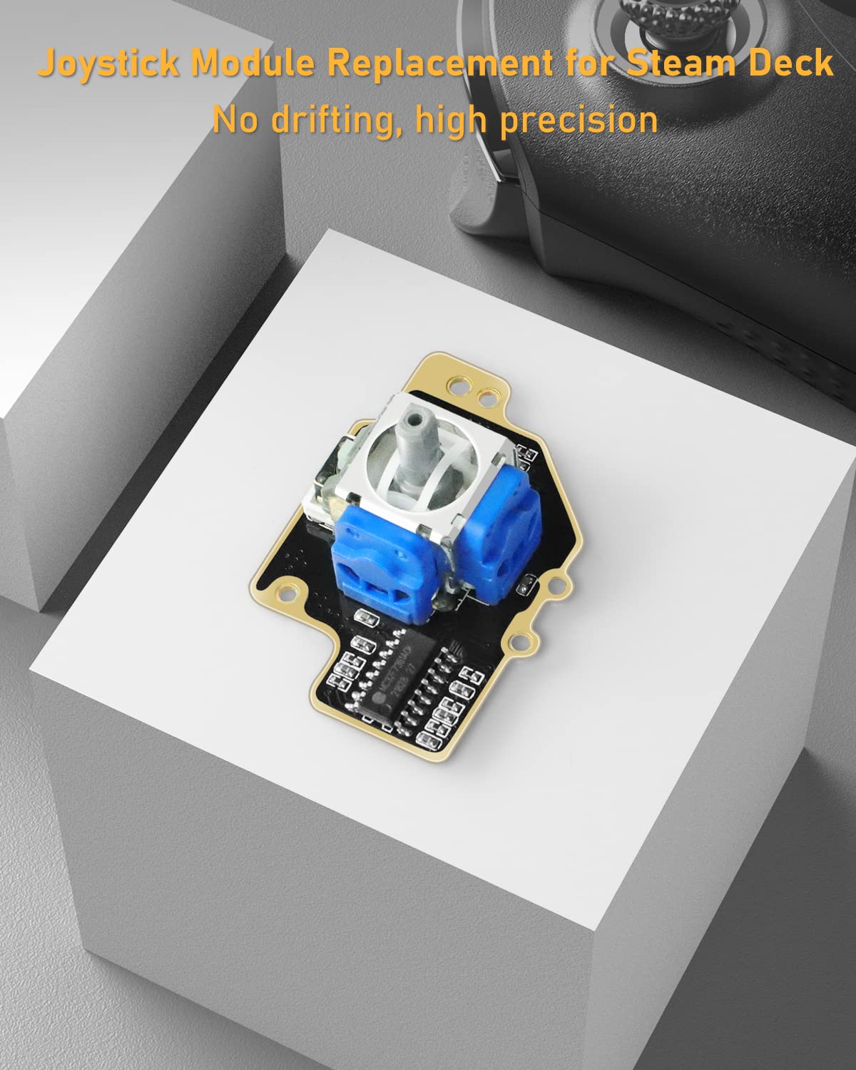 DUXICEPIN 2Pack Electromagnetic Joystick Module for Steam Deck, No Drifting with 3D Hall Effect Sensor, Left / Right Thumbstick Parts Repair Kit Analog Stick Replacement Accessories for Stream deck