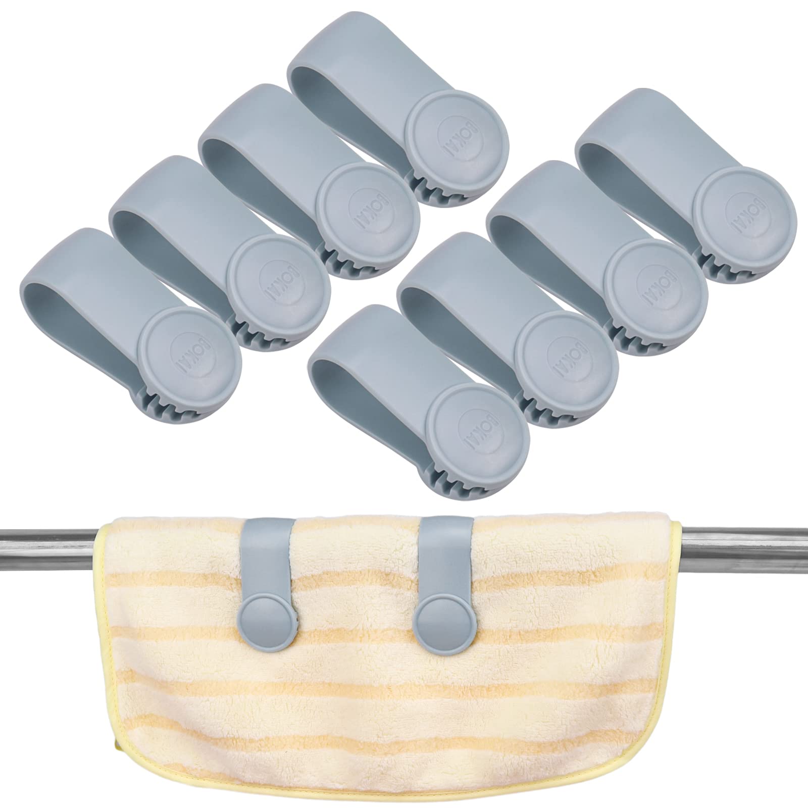 Hipruict Hand Towel Clips for Kitchen,Towel Clip,8 Clip, No Paper Towels on The Ground, Simple and Blue, Suitable for Fixing Towels on The Oven, Dishwasher, Stove (Blue)
