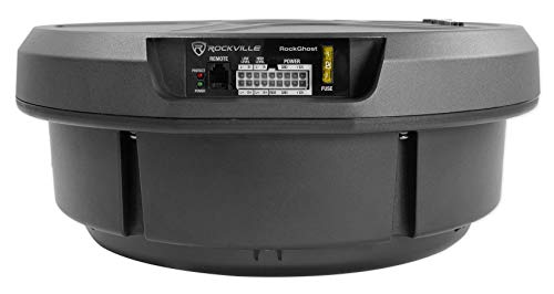 Rockville RockGhost Active Powered 8" Hidden Car Subwoofer Sub For 15"/16"/17" Full Size Spare Tire