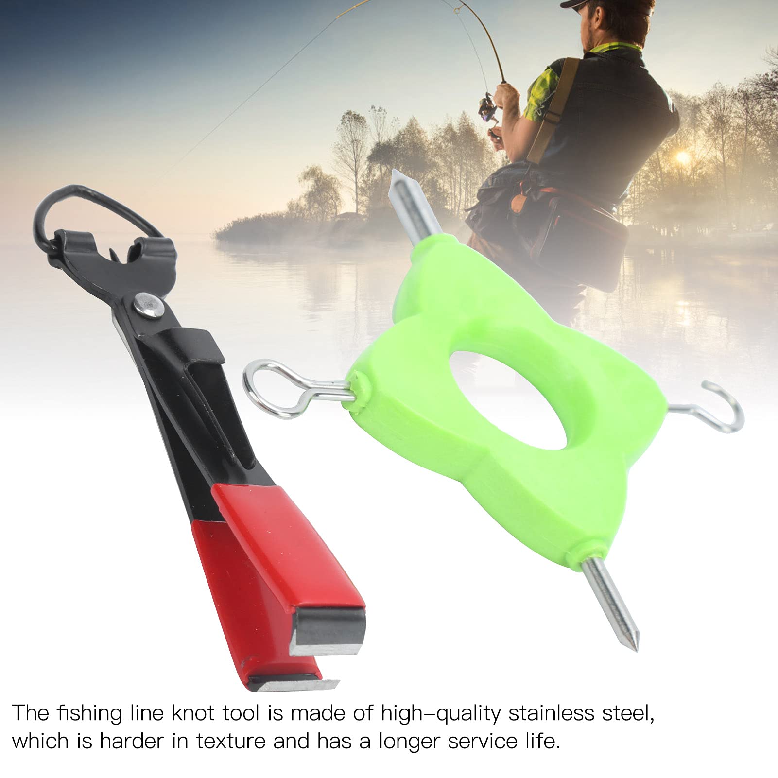Dilwe Fishing Line Knotting Tool,4 in 1 Multi Fishing Knot Puller Tool Knotting Knotless Knot Tool Fishing Tool