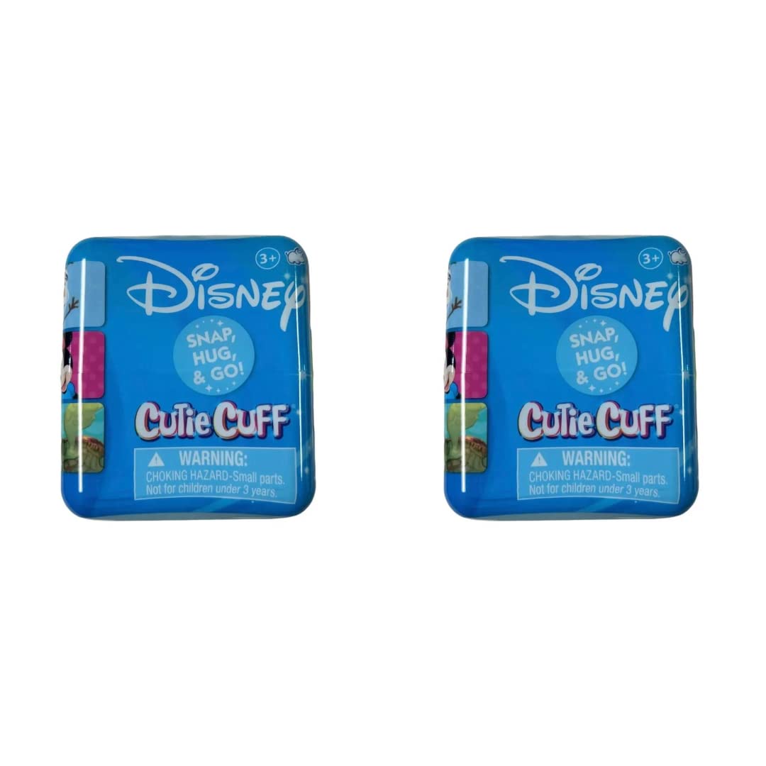 Disney Cutie Cuff Plush Slab Band - Steering Wheel Buddy - (1 of 6 Figures at Random) Collect Them All! ((2) Mystery Capsules)