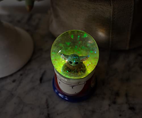 Silver Buffalo Star Wars The Mandalorian The Child Egg Pod Light Up Snow Globe, 55 mm
