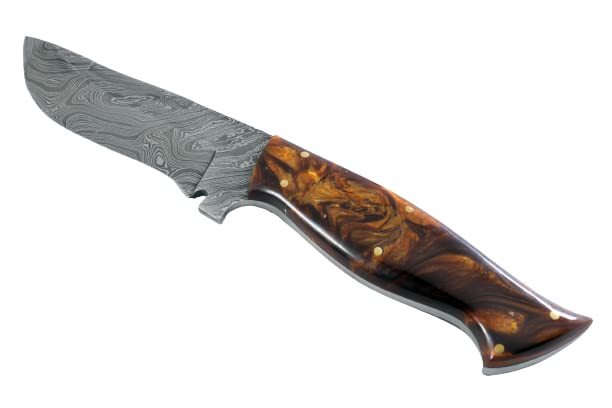 Custom handmade Damascus steel fixed blade hunting knife. PPI-26