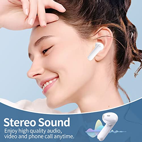 kurdene Wireless Bluetooth Earbuds with Fast Charging 30 Hours Playtime Stereo Sound Bluetooth Headphones with Mics in-Ear Wireless Earphones Touch Control Wireless Headset for Music and Call