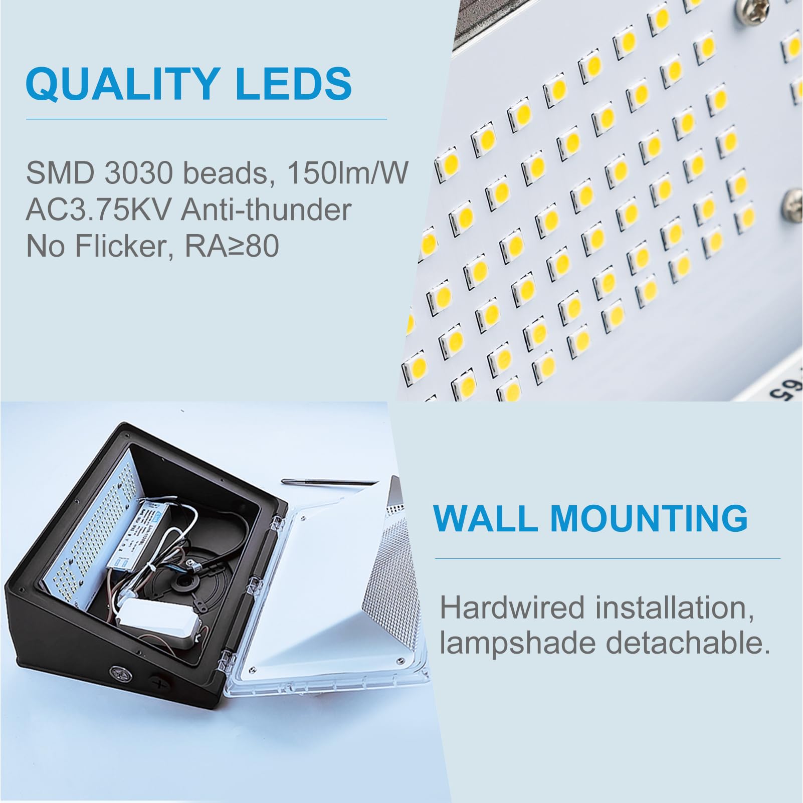 Lightdot 2Pack 200W LED Wall Pack Lights, 100-277v Dusk to Dawn with Photocell, 28000Lm 5000K Daylight IP65 Waterproof Wall Mount Outdoor Security Lighting Fixture, Energy Saving