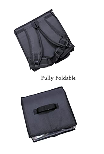 Ultrafine Popular Premium Size Bike pickup single Compartment Insulated Thermal Pizza/Food/Meal/Thalis/Lunch Boxes/Grocery Multipurpose Comfortable Carriage Delivery Backpack Bag, Black