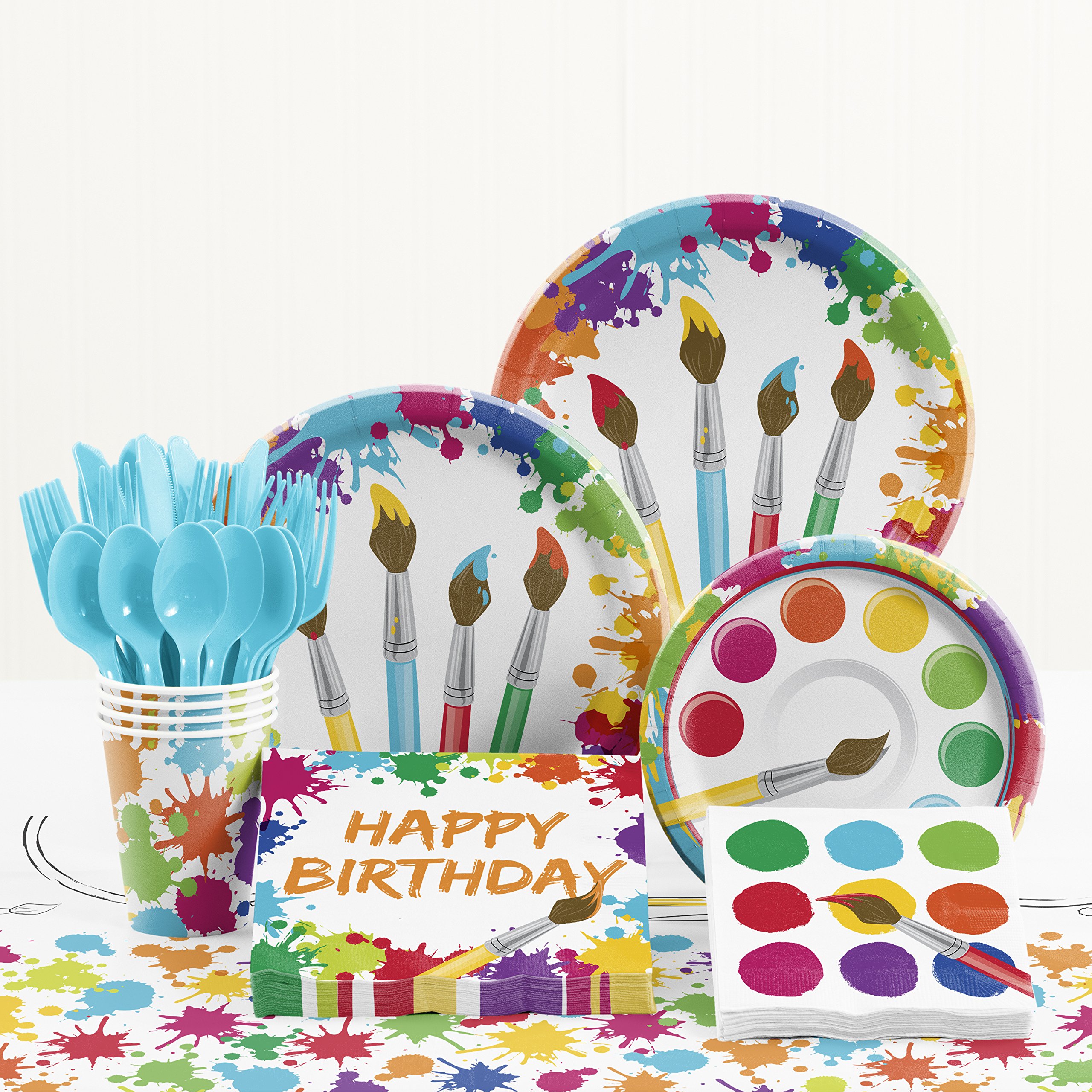 Creative Converting Art Birthday Party Supplies Kit, Serves 8