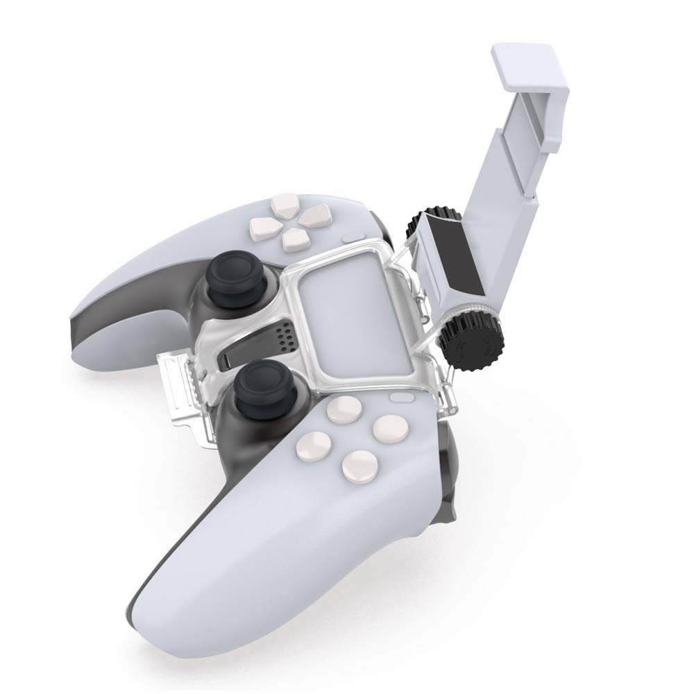 Clip Mount for PS5 DualSense Wireless Controller, Zamia Mobile Phone Clamp Bracket Holder with Adjustable Stand for Playstation 5 Controller