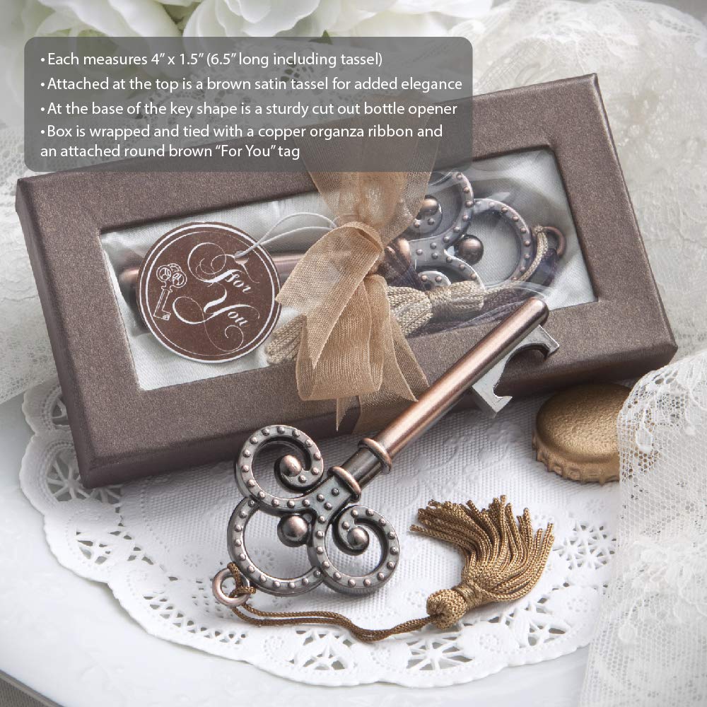Fashioncraft Vintage Skeleton Key Bottle Opener, One Size, Brown