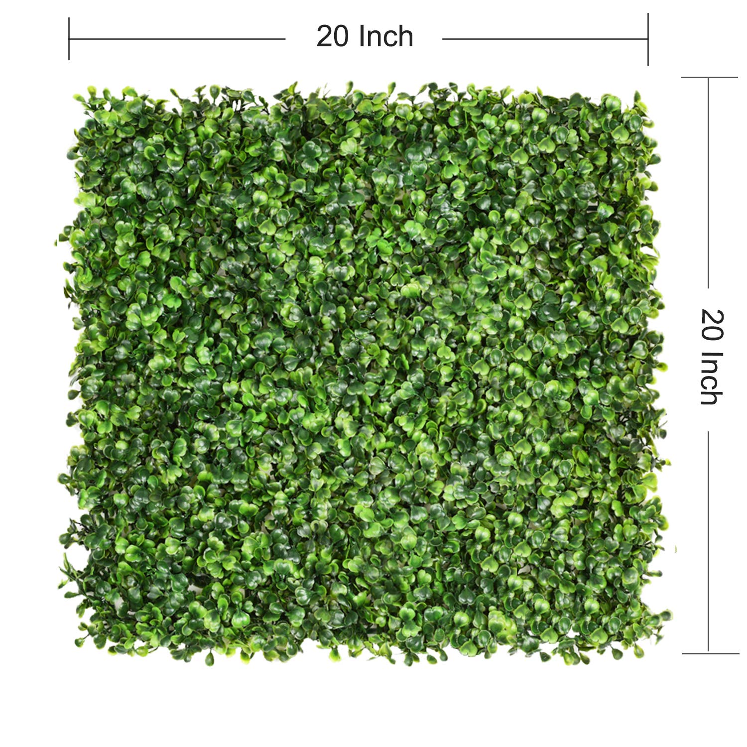 DearHouse 12 Pieces 20"x 20" Artificial Boxwood Panels Topiary Hedge Plant, Privacy Hedge Screen UV Protected Suitable for Outdoor, Indoor, Garden, Fence, Backyard and Decor