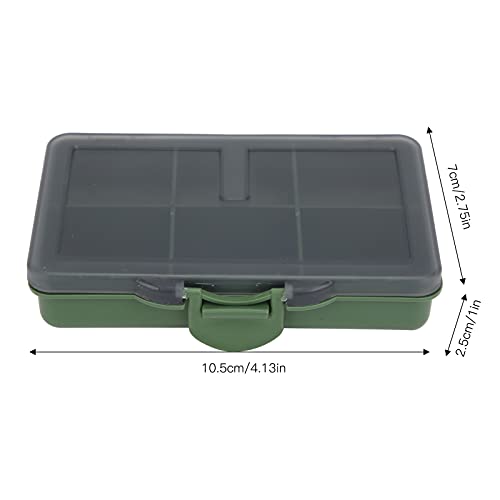 Eulbevoli Tackle Storage Box, Sturdy and Durable Fine Workmanship Bait Storage Case for Fishing Tackle Accessories(6 Cells)