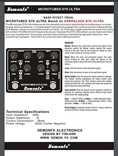 Demonfx Microtube ''Bass'' Preamp Great Price Nice Fast U.S .Ship No wait times ! (D7K)